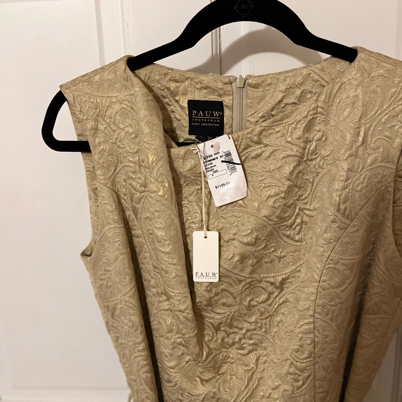 Pauw Amsterdam | Dresses | Nwt Pauw Amsterdam Gold Brocade Belted Aline ...